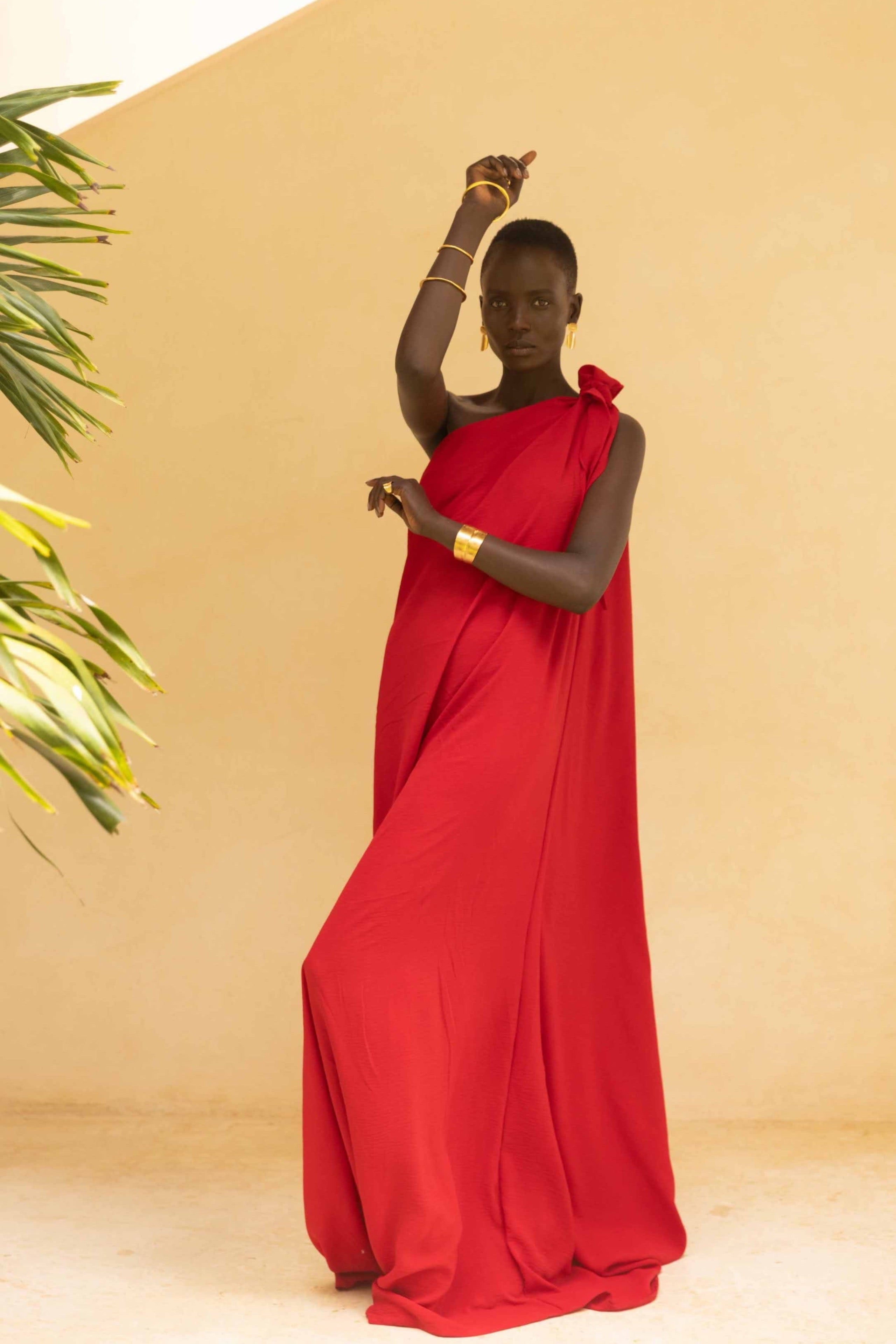 SOPHIA DRESS - RED - Shop Online at Kipepeo Collection – Kipépéo